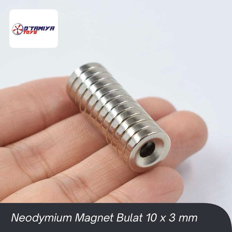 Jual Magnet Neodymium N35 Magnet Bulat Lingkaran 10 x 3 mm Magnet ...