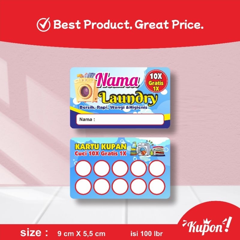 Jual Custom Cetak Voucher, Member, Kupon 100 lembar bolak balik ...