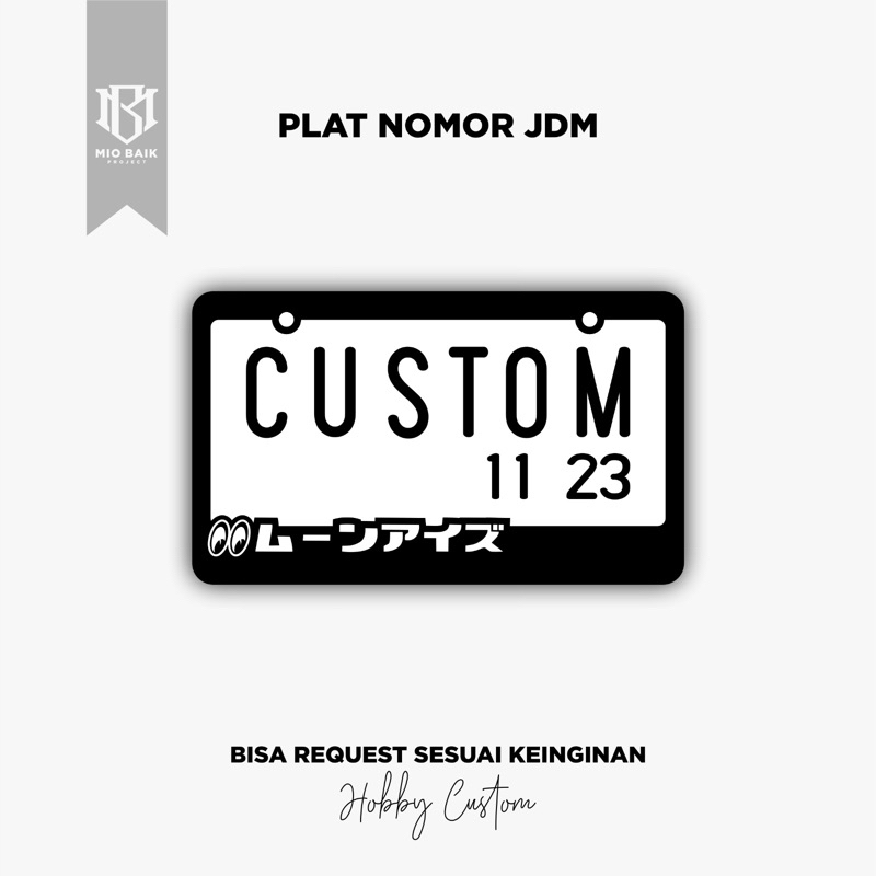 Jual Frame plat nomor JDM motor akrilik custom Mooneyes dll | Shopee ...