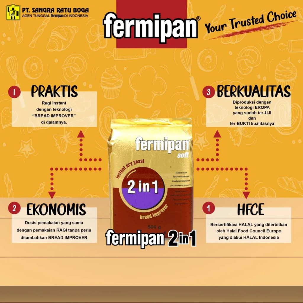 Jual Fermipan 2 in 1 Soft 500gram 2in1 | Shopee Indonesia