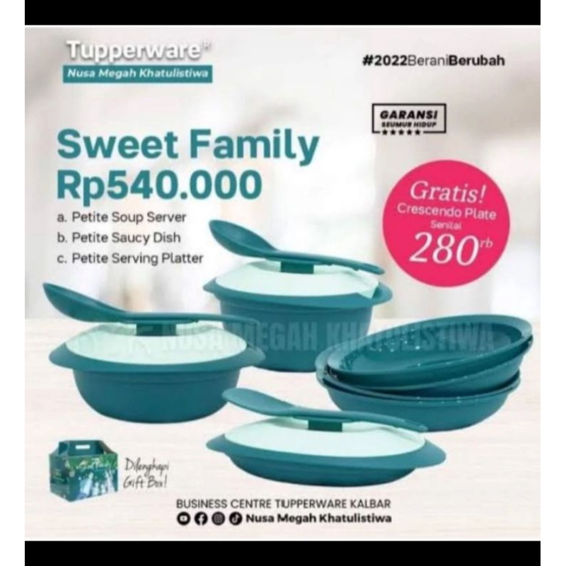 Jual Tupperware sweet family set tupperware / tempat saji makanan ...