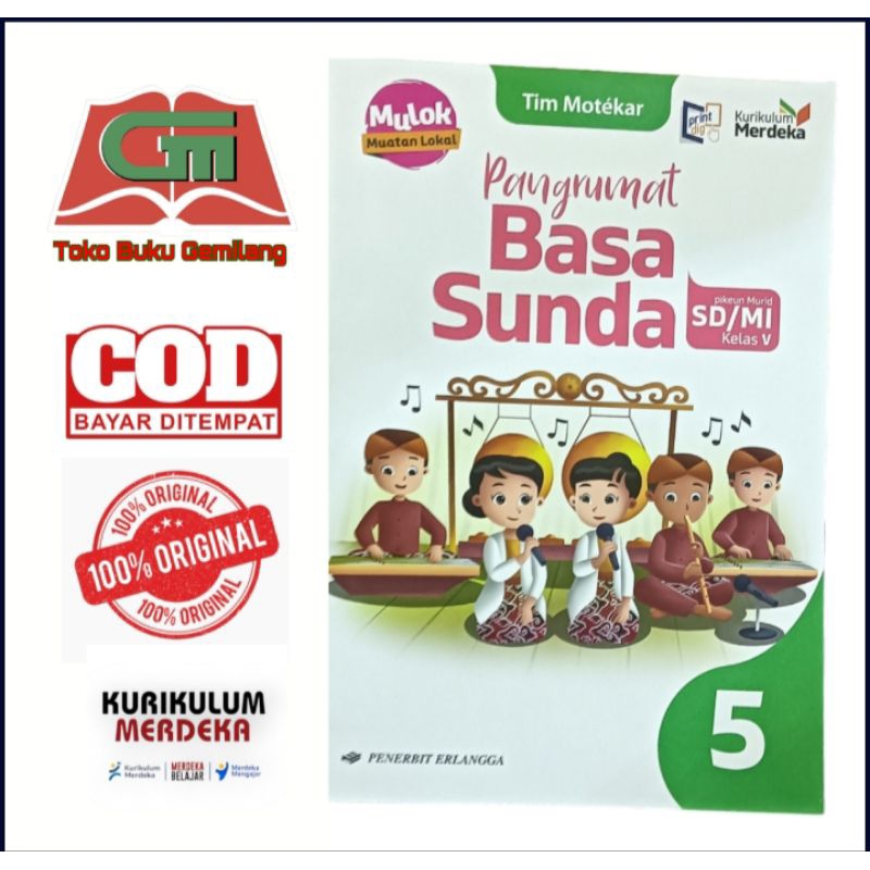 Jual BUKU PANGRUMAT BAHASA SUNDA PIKEUN MURID SD/MI KELAS 5 KURIKULUM MERDEKA PENERBIT ERLANGGA ...