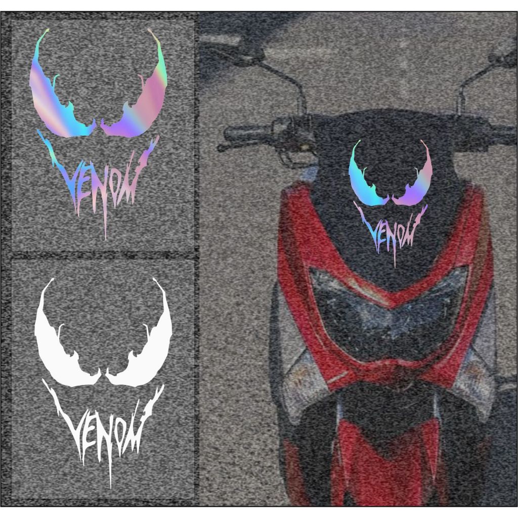 Jual Stiker Cuting Logo Venom Stiker Logo Venom Untuk Visor Nmax Keren ...