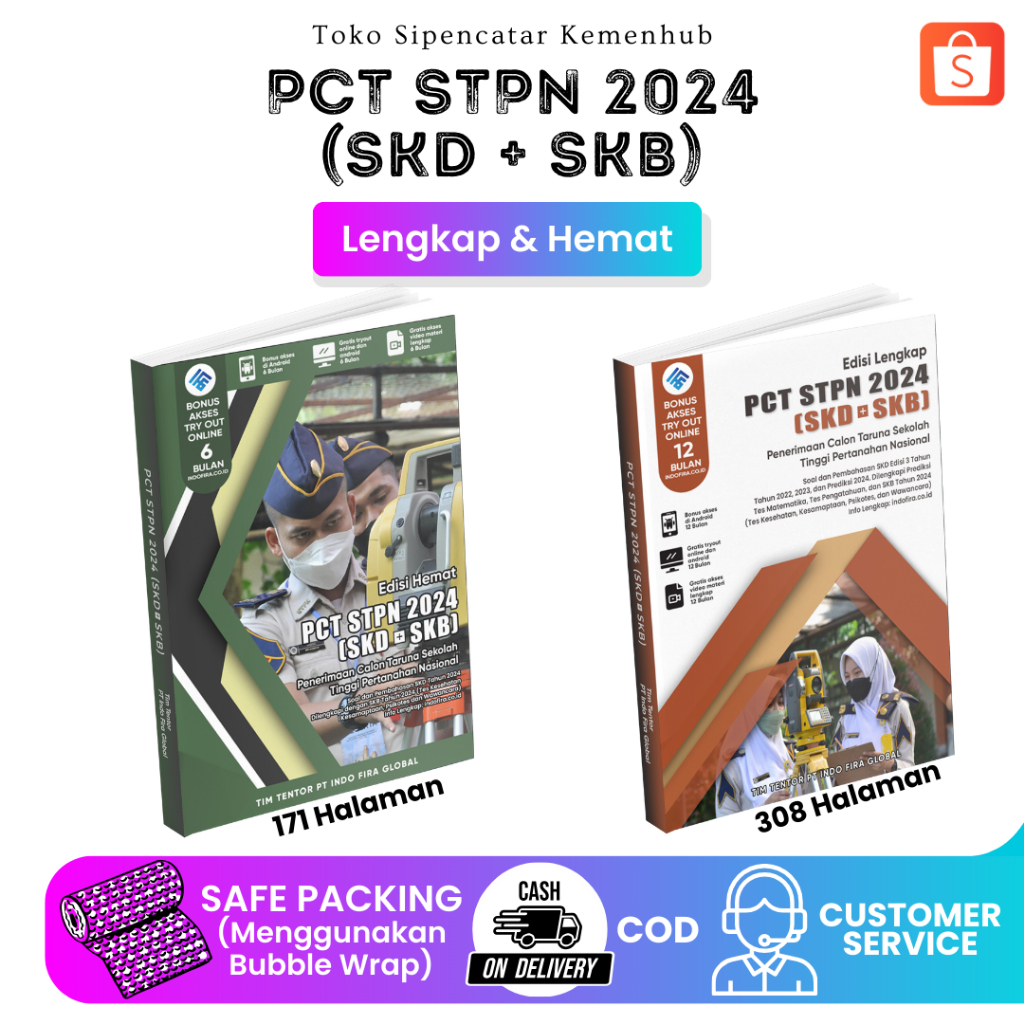 Jual Terbaru Buku PCT STPN 2024 [SKD + SKB] (Edisi Lengkap & Edisi Hemat + Sesuai Dengan Kisi ...
