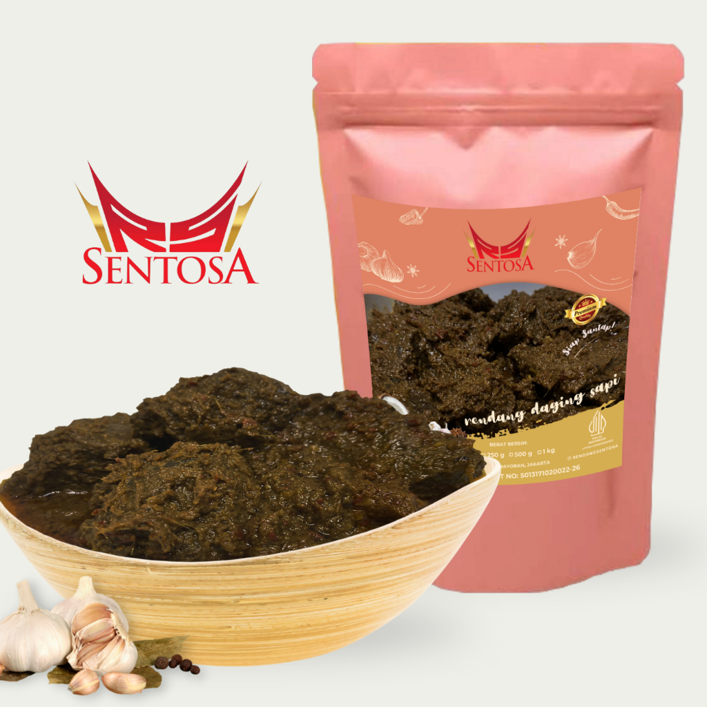 Jual Rendang Sachet Daging Sapi SENTOSA Makanan Kemasan Lauk Instan ...