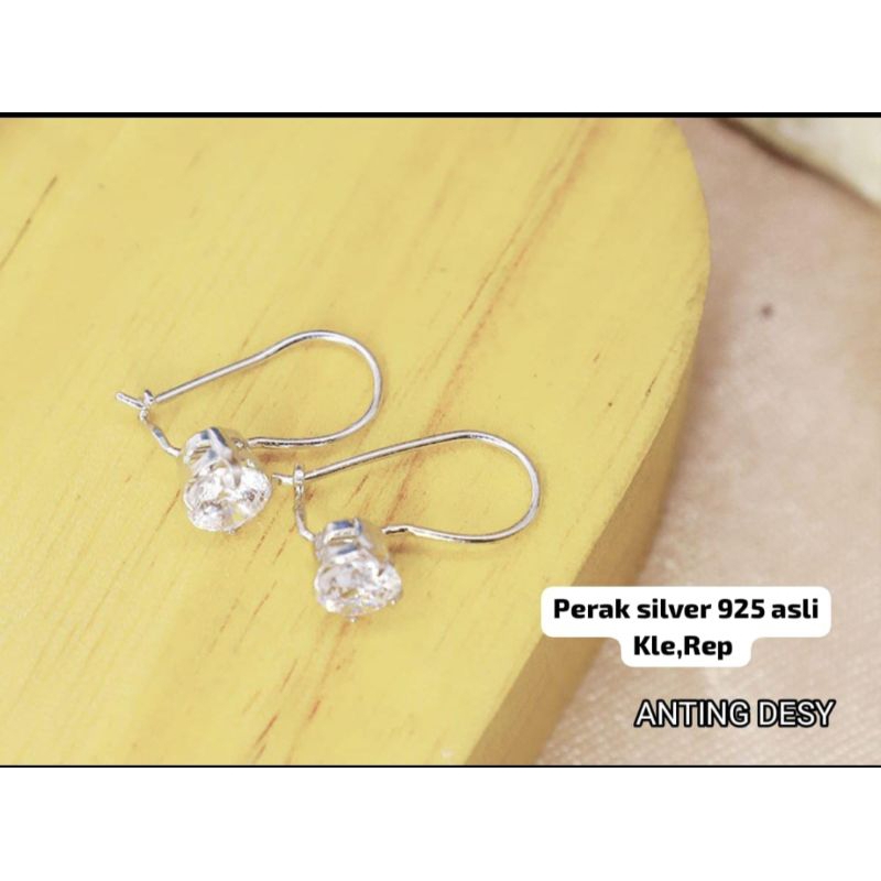 Jual Anting Desy perak silver 925 asli, lengkap surat+dompet | Shopee ...