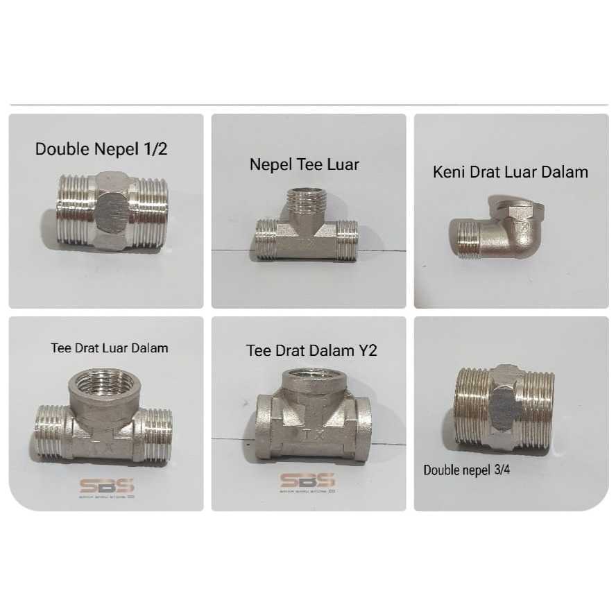 Jual Sambungan Nepel / Tee Shower drat Luar / Tee Drat luar Y2 / Nepel ...