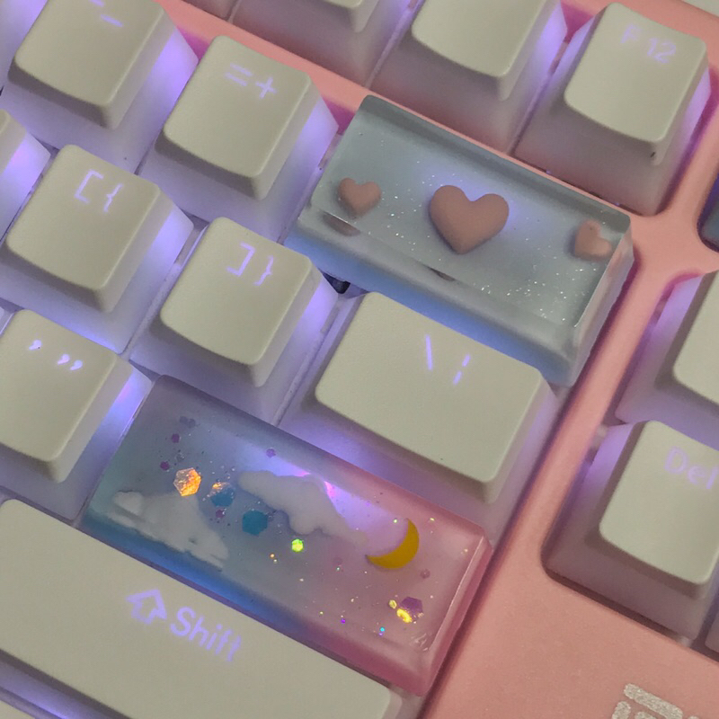Jual Candy caps || Rainbow Moon || shift/enter || Keycap size 2.25U ...