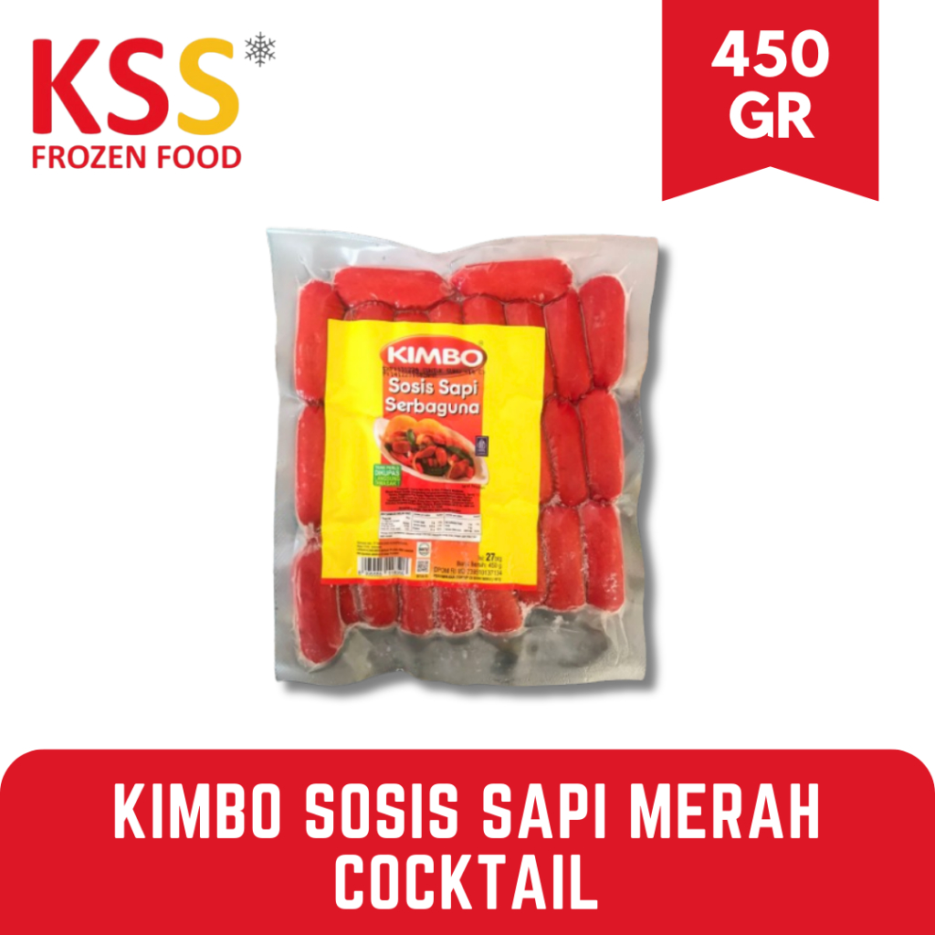 Jual KIMBO SOSIS SAPI MERAH COCKTAIL 450 GR | Shopee Indonesia