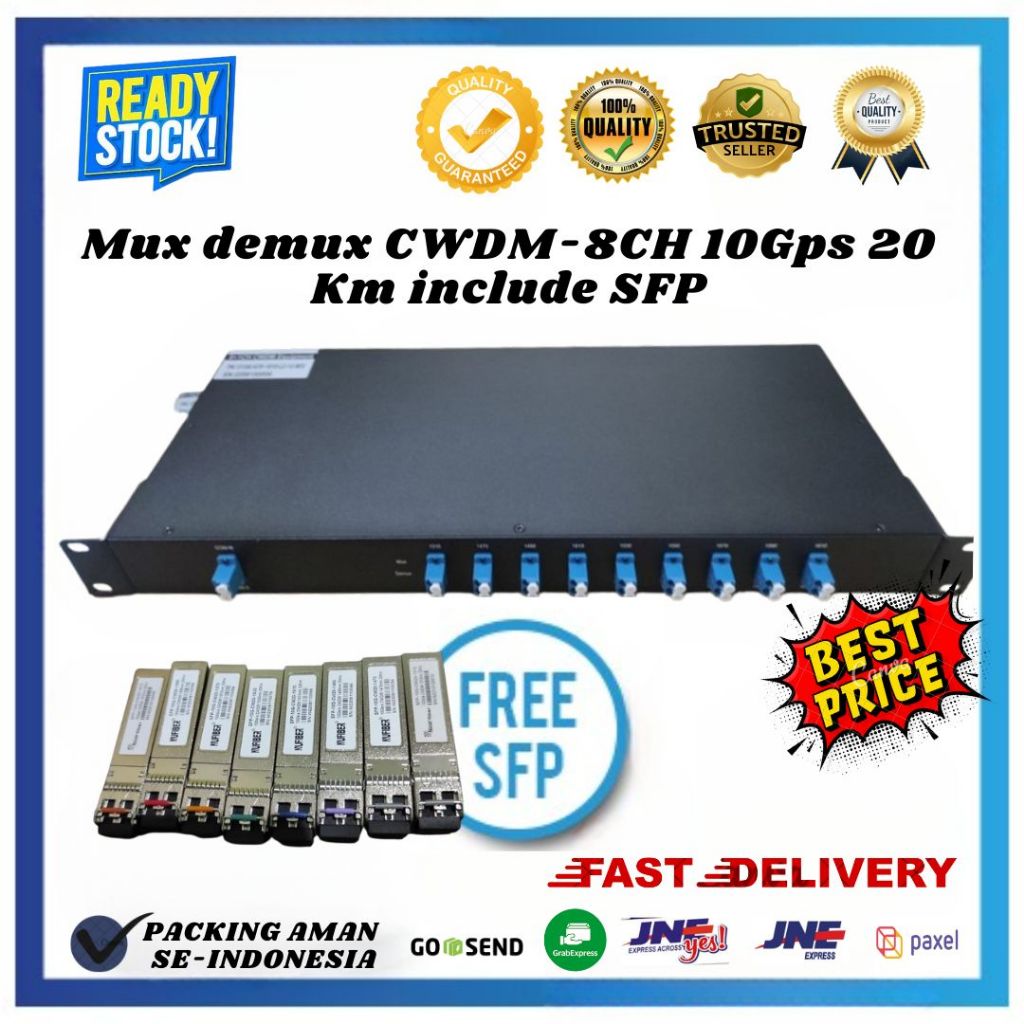 Jual Mux demux CWDM-8CH 10Gps 20 Km include SFP Rack mounted | Shopee ...