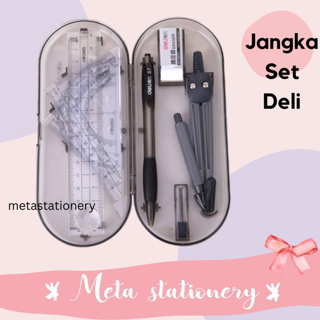 Jual Penggaris / Math Set / Ruler Set / Jangka Set Deli 9591 | Shopee ...