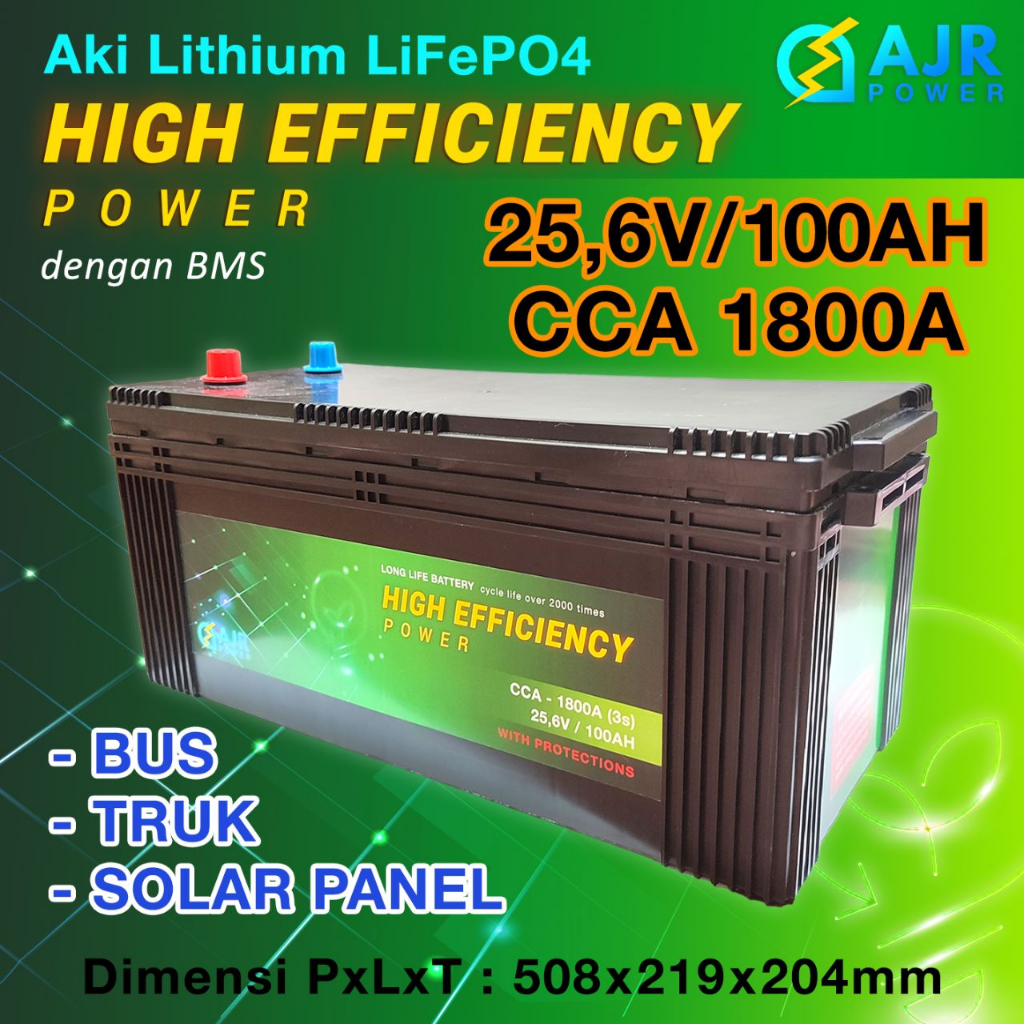 Jual ACCU AKI TRUCK BUS SOLAR SYSTEM Lithium LiFePo4 24V/100AH BMS ...