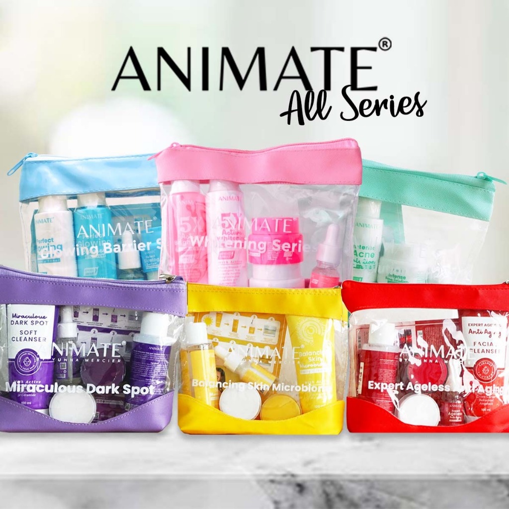 Jual Animate Skincare Cream Pemutih Wajah Paket Glowing Animate ...