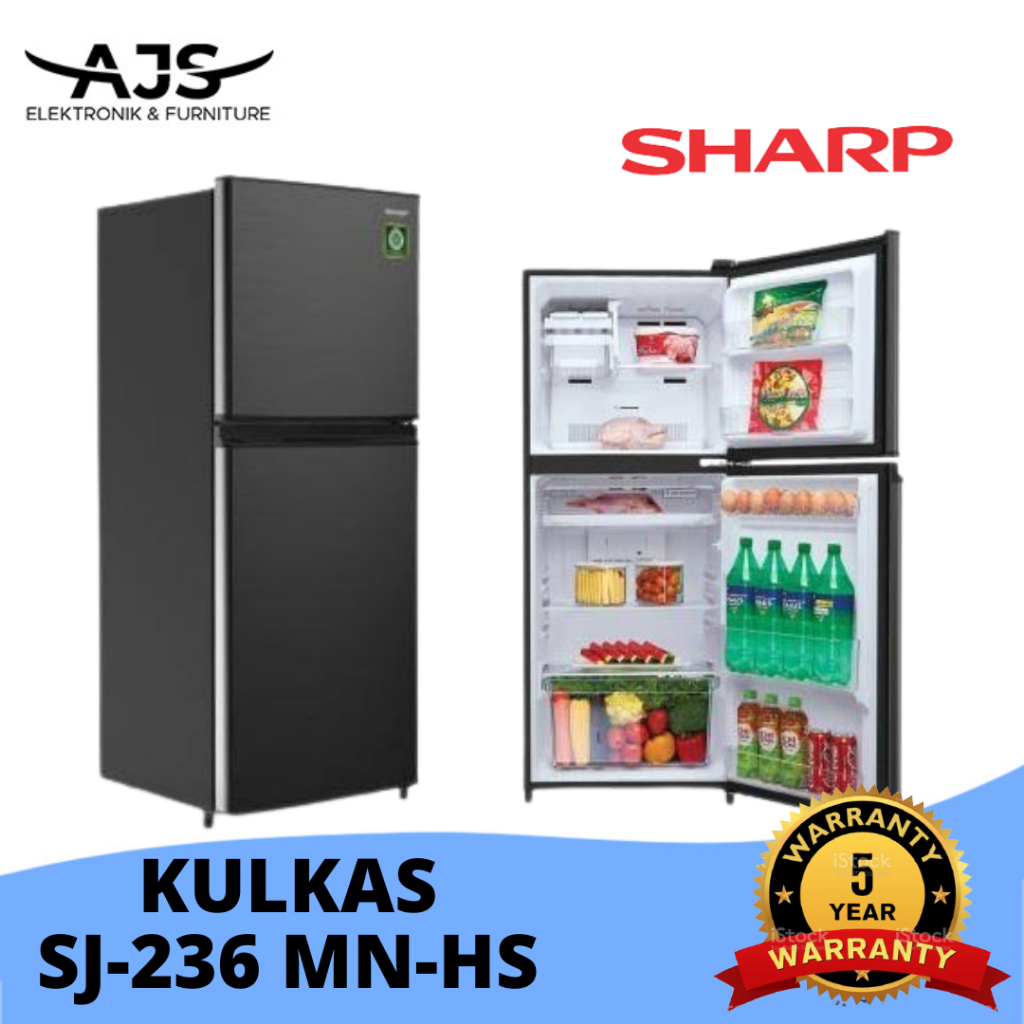 Jual Kulkas 2 Pintu Sharp SJ-236 MN-HS No Frost & Low Watt | Shopee ...