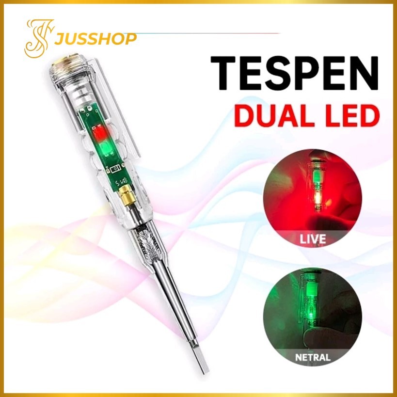 Jual Tespen Dual LED Obeng Tester Listrik With Indicator Test Pen Kabel ...
