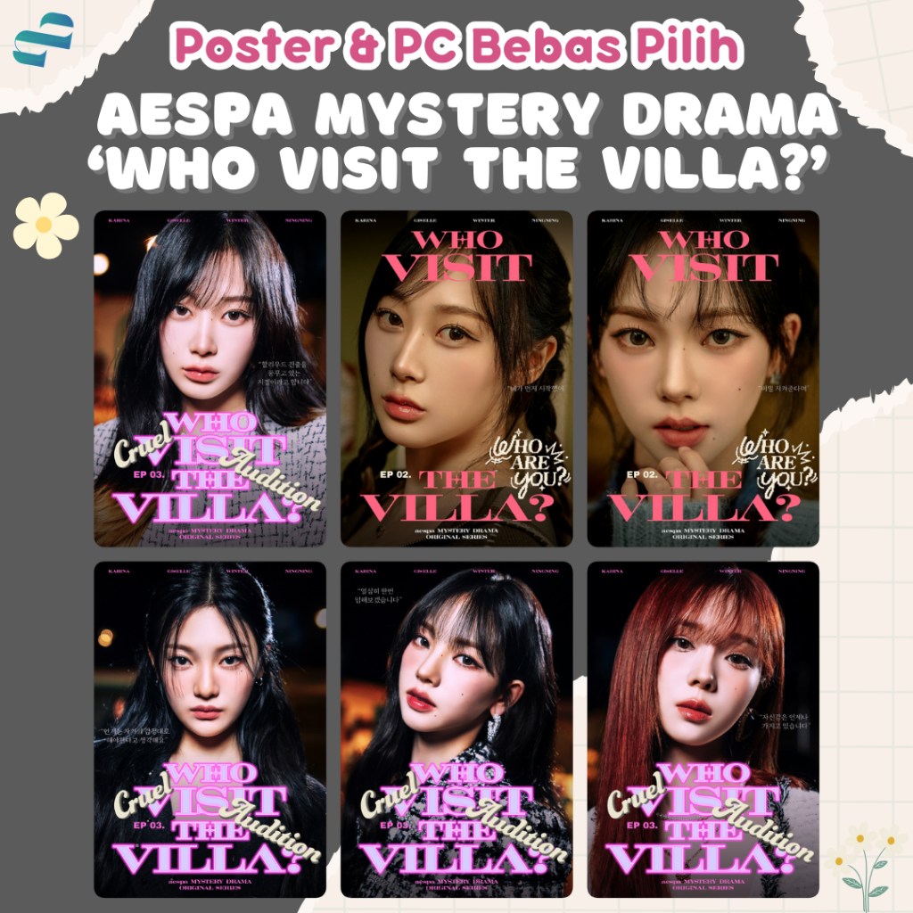 Jual Poster AESPA MYSTERY DRAMA ‘Who visit the VILLA?’ - Poster Kpop A4 A5 A6 Murah | Shopee ...