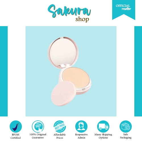 Jual SEA MAKEUP Acne Cover & Smooth Two Way Cake Pressed Powder and ...