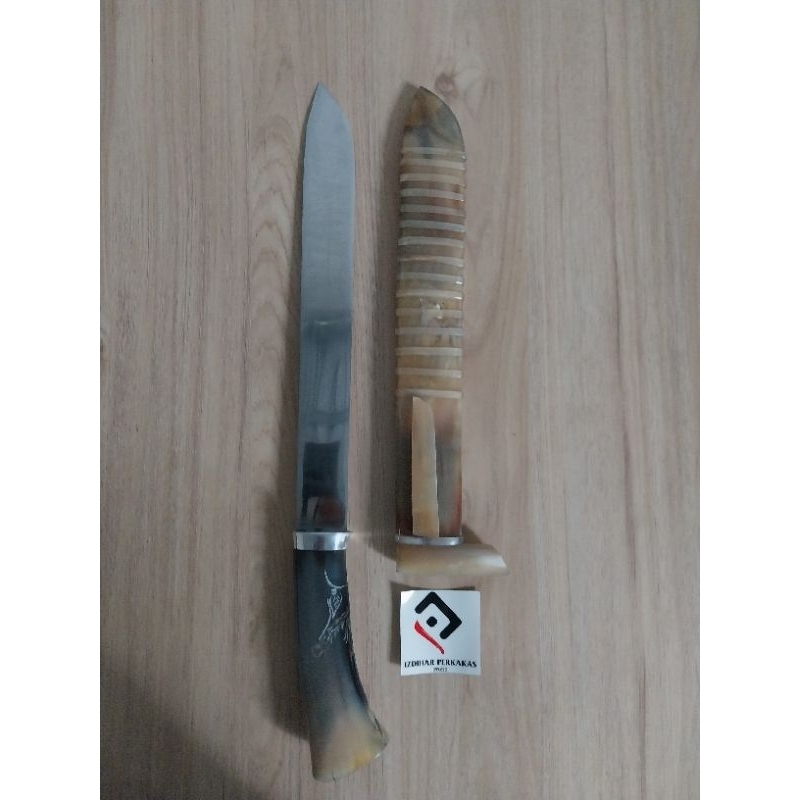 Jual bedog bowie full tanduk bule khas galonggong manonjaya | Shopee ...