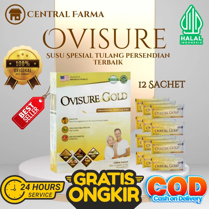 Jual OVISURE GOLD SUSU OBAT VITAMIN TULANG DAN SENDI SYARAF KEJEPIT ...
