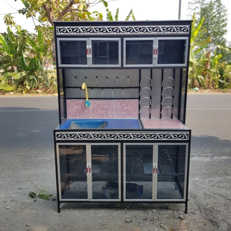 Jual RAK KITCHEN SET ALUMUNIUM KACA MINIMALIS | KHUSUS DIYOGYAKARTA ...
