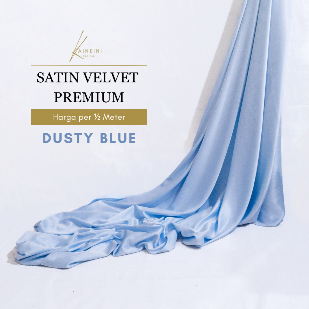 Jual (½ Meter) Kain Satin Velvet Premium Grade A Sateen Kilap Doff ...