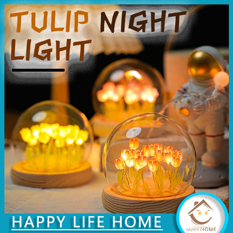 Jual Tulip DIY Lampu Malam Bunga Buatan Sendiri Suasana Kreatif Lampu ...