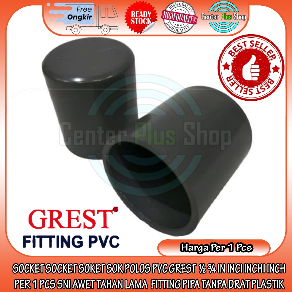Jual SOCKET SOCKET ½ ¾ IN INCI INCHI INCH SOKET SOK POLOS PVC GREST ...