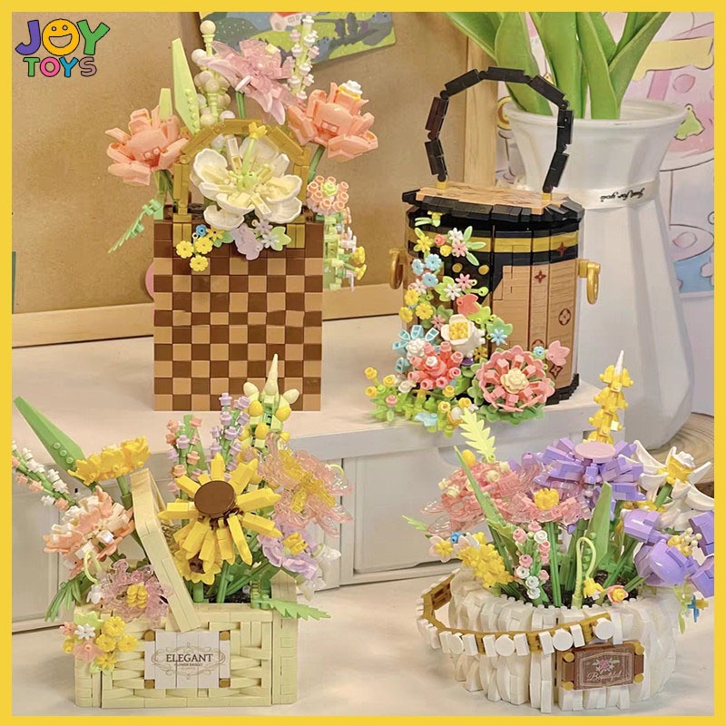 Jual JOY Mainan Balok Susun Bunga DIY Flowers Nano Block Building ...