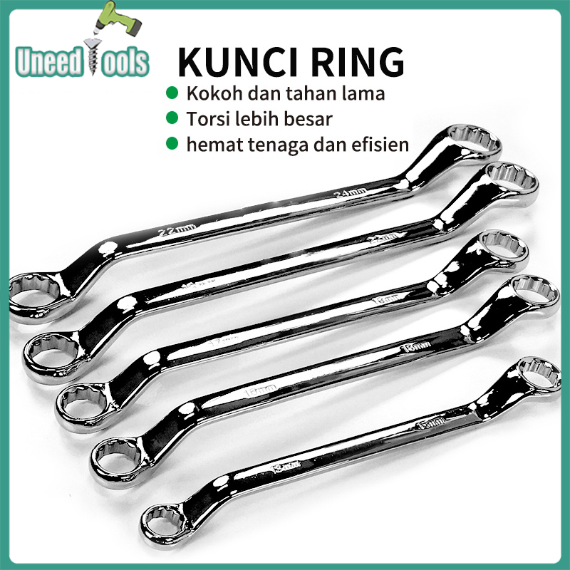 Jual UneedTools Kunci Ring Pas Set 8-24mm Combination Spanner Wrench ...