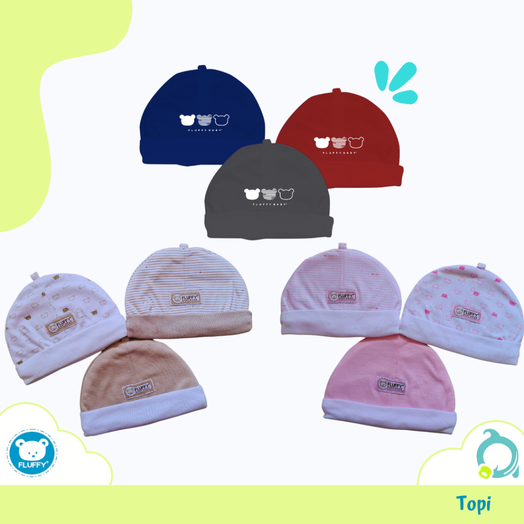 Jual FLUFFY Topi Motif Mix (1 pcs/pack) | Shopee Indonesia