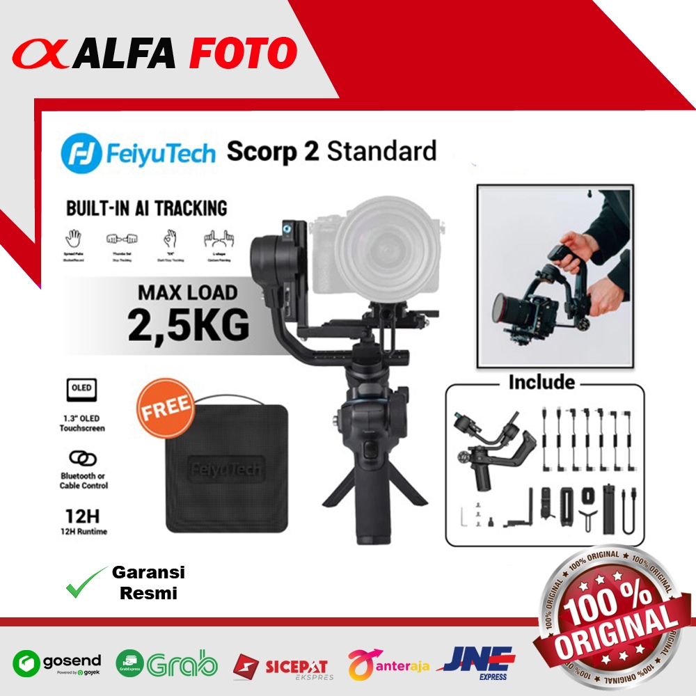 Jual Feiyu SCORP 2 Standard DSLR Mirrorless Camera Stabilizer with AI Track Kit Edition | Shopee ...