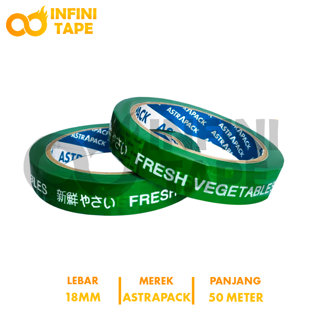 Jual Lakban / Isolasi Sayur Fresh Vegetables / Solatip Sayur 18mm X 50 ...