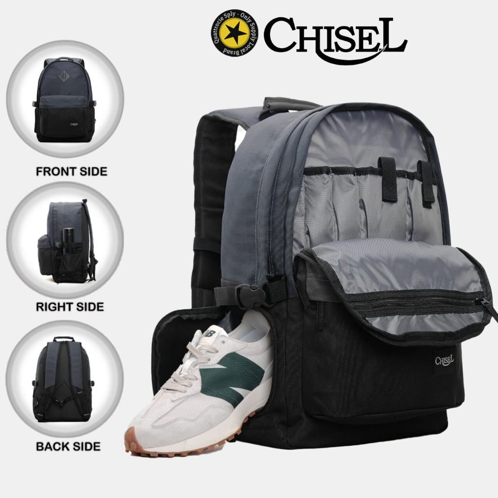 Jual Chisel Backpack Zabaniah Series Grey Black Fitur Slot Laptop ...