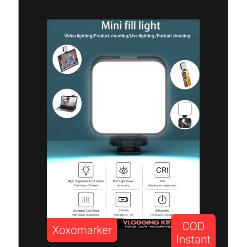 Jual Lampu LED Studio HP Laptop / Vlogging Lamp Mini Foto Smartphone HP ...