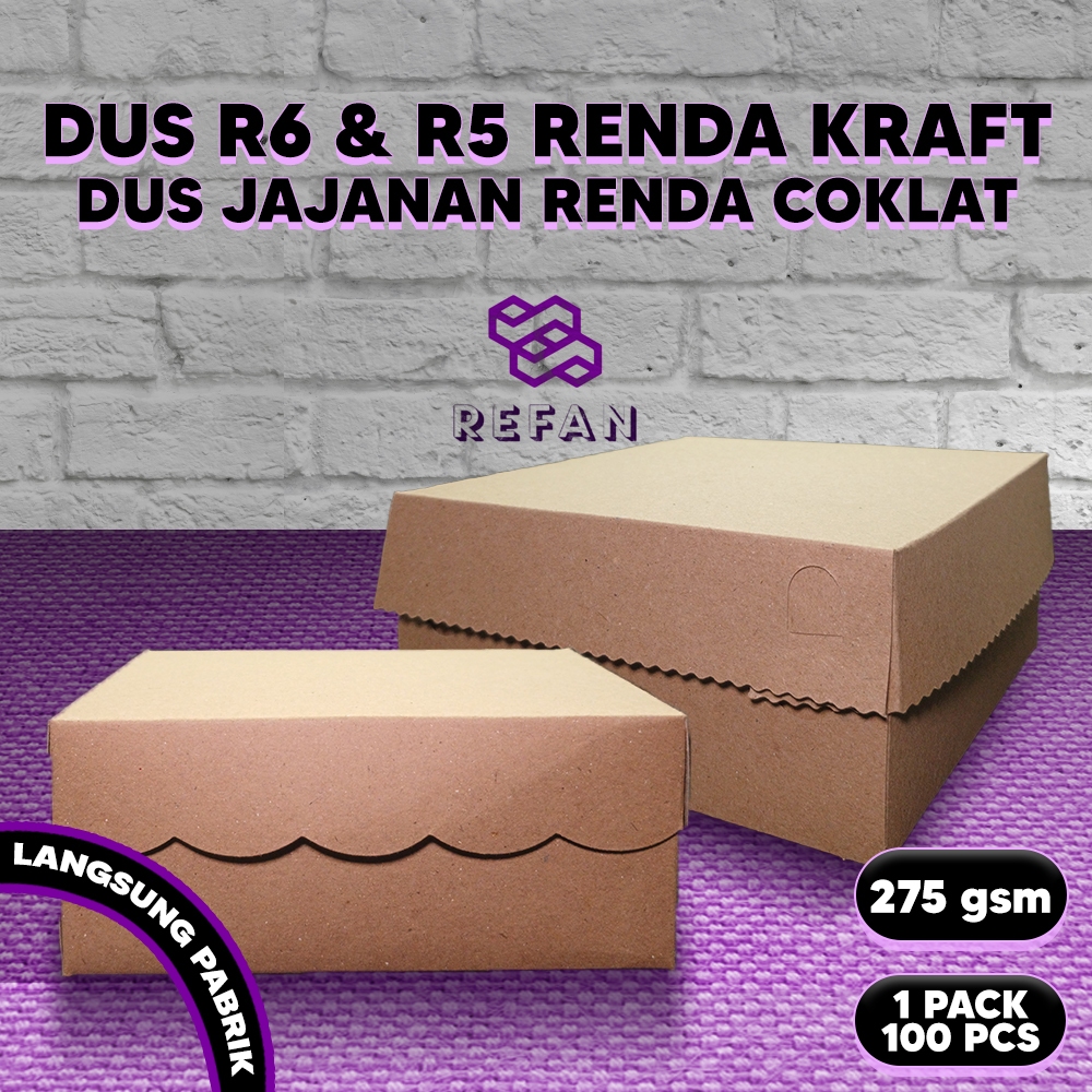 Jual Dus Snack Kraft R5 & R6 Dus Kue Renda 275gsm | Shopee Indonesia