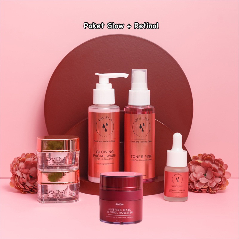 Jual paket glow + retinol daviena skincare | Shopee Indonesia