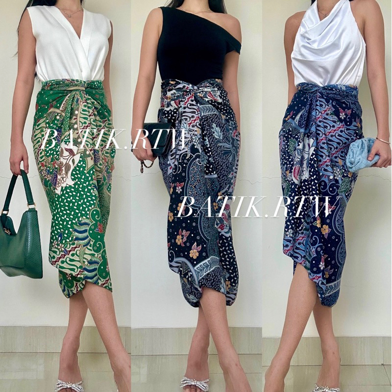 Jual Agnes Rok Lilit Kain Batik Graduation Hijab Friendly | Shopee ...