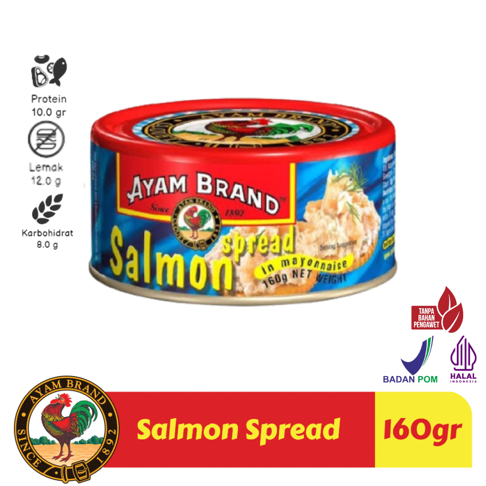 Jual Ayam Brand Ikan Salmon Kaleng Spread 160 g | Shopee Indonesia