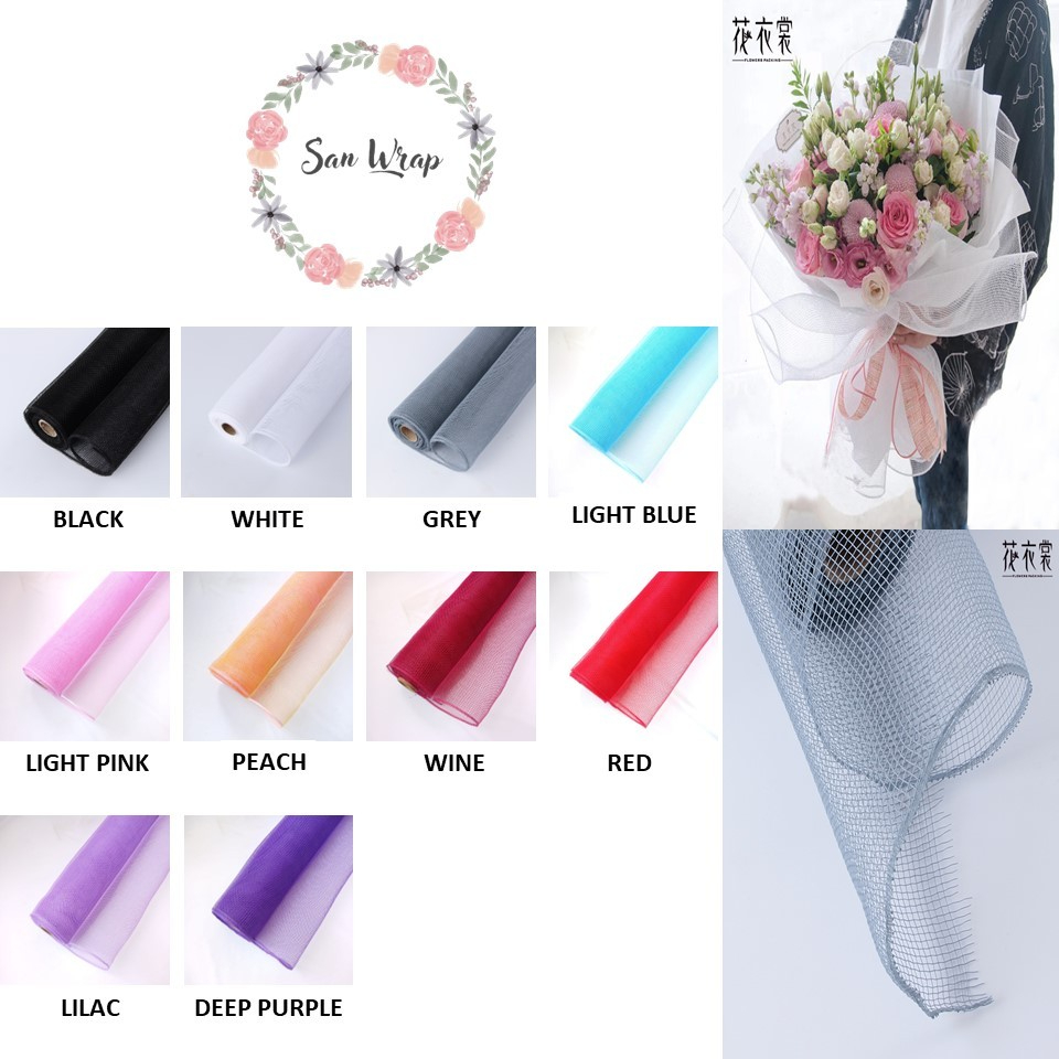 Jual Polynet Mesh Roll Tile Jaring / Flower Wrapping Paper Polynet ...
