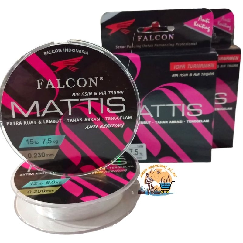 Jual Senar FALCON MATTIS 150M XTRA KUAT LEMBUT TENGGELAM ANTI KERITING ...