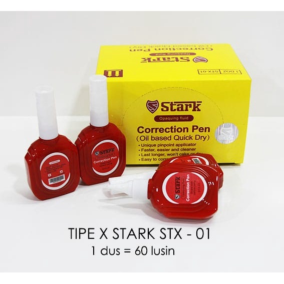 Jual TMJ COD STARK Correction Pen / Tipe X / Tipe Ex / Tip Ex Merah ...