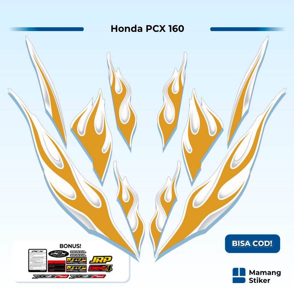 Jual Striping New PCX 160 Variasi (4) Honda Custom Full Body Abs Api ...