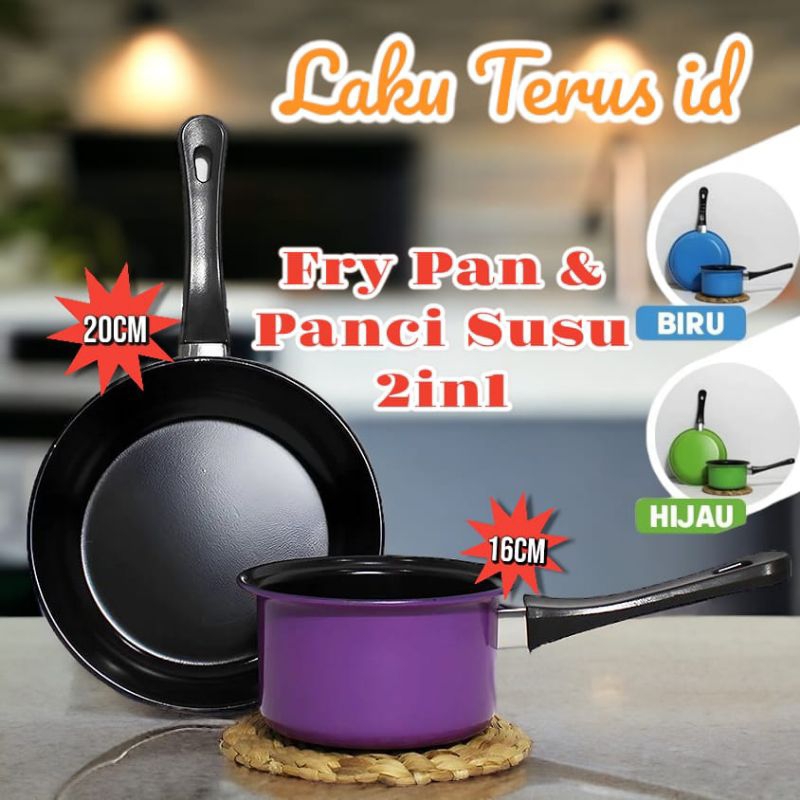 Jual LT Omicron Fry Pan & Panci Susu 2in1 Warna Random | Shopee Indonesia