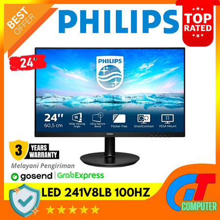 Jual Monitor LED Philips 241V8LB/93 100Hz Full HD VGA HDMI 241V8LB ...