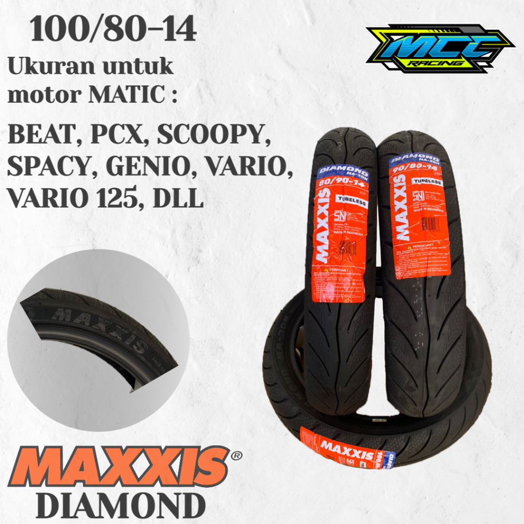 Jual BAN LUAR MOTOR MATIC RING 14 MAXXIS DIAMOND MA-3DN MOTOR MATIC RING 14 | Shopee Indonesia