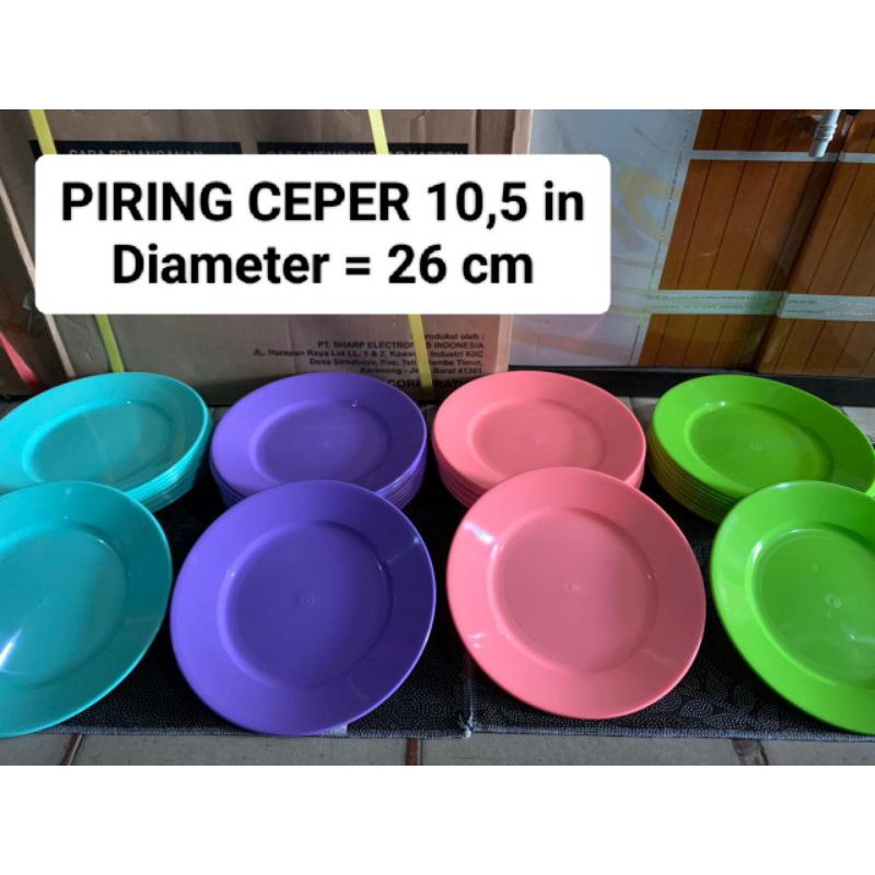 Jual PIRING MAKAN CEPER PLASTIK / PIRING KUE / PIRING SAJIAN ( 12 BUAH ...