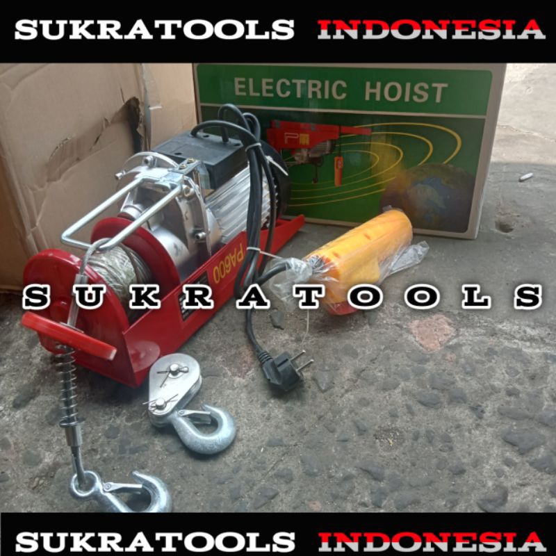 Jual Electric Hoist PA600 Sling 12m Katrol Listrik 1200w Kapasitas ...