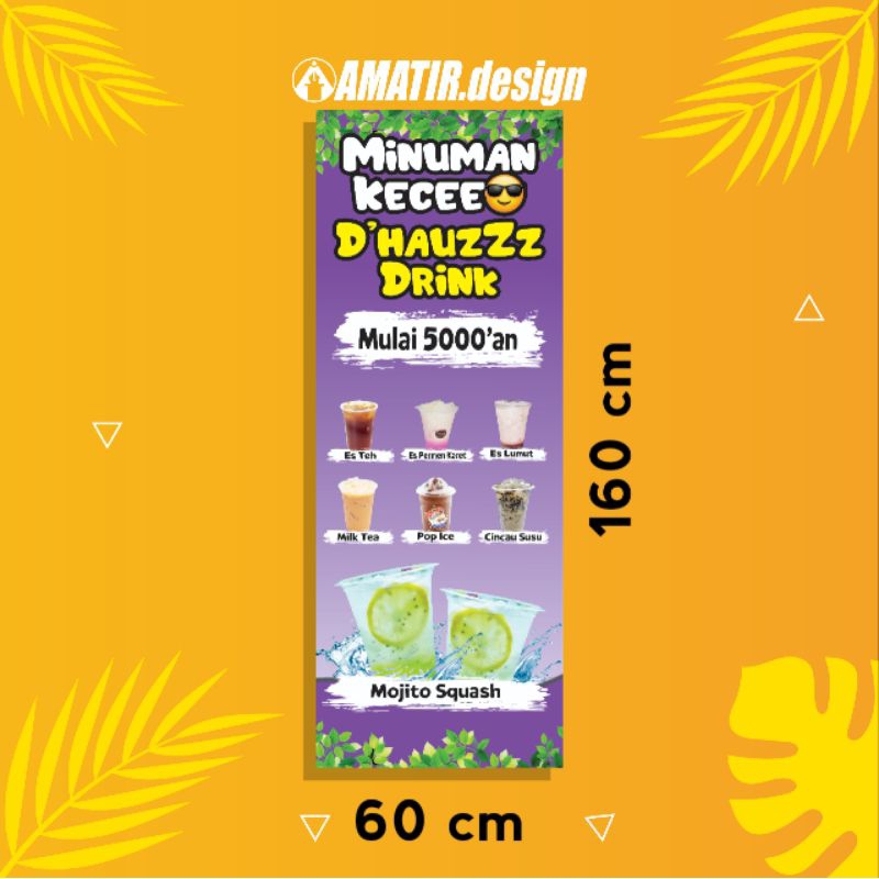Jual BANNER MINUMAN KEKINIAN, BANNER ES MOJITO (60x160 cm) | Shopee ...
