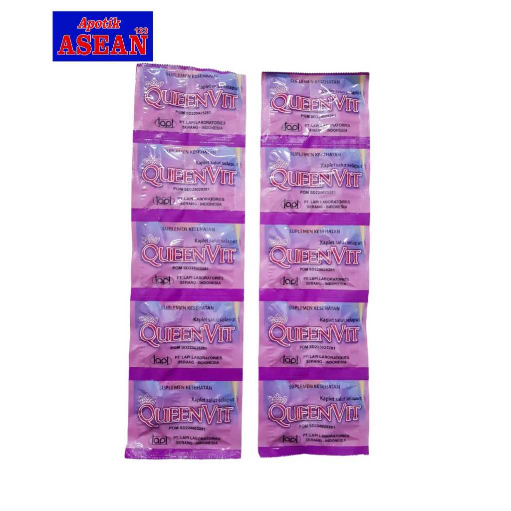 Jual QUEENVIT 1 STRIP ISI 10 KAPLET | Shopee Indonesia
