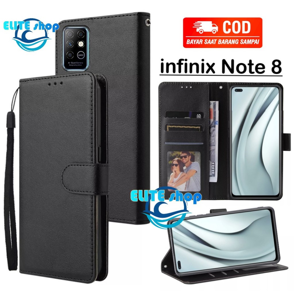 Jual INFINIX NOTE 8 CASING DOMPET model flip buka tutup case kulit ada ...